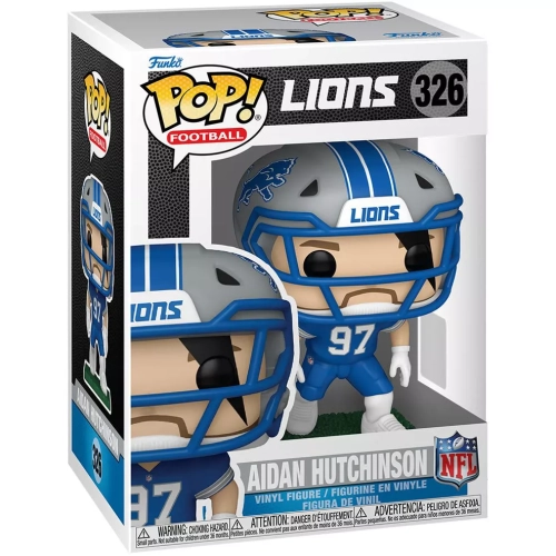 Funko Pop! NFL Lions - Aidan Hutchinson 326 Figure + Pop Protector ...