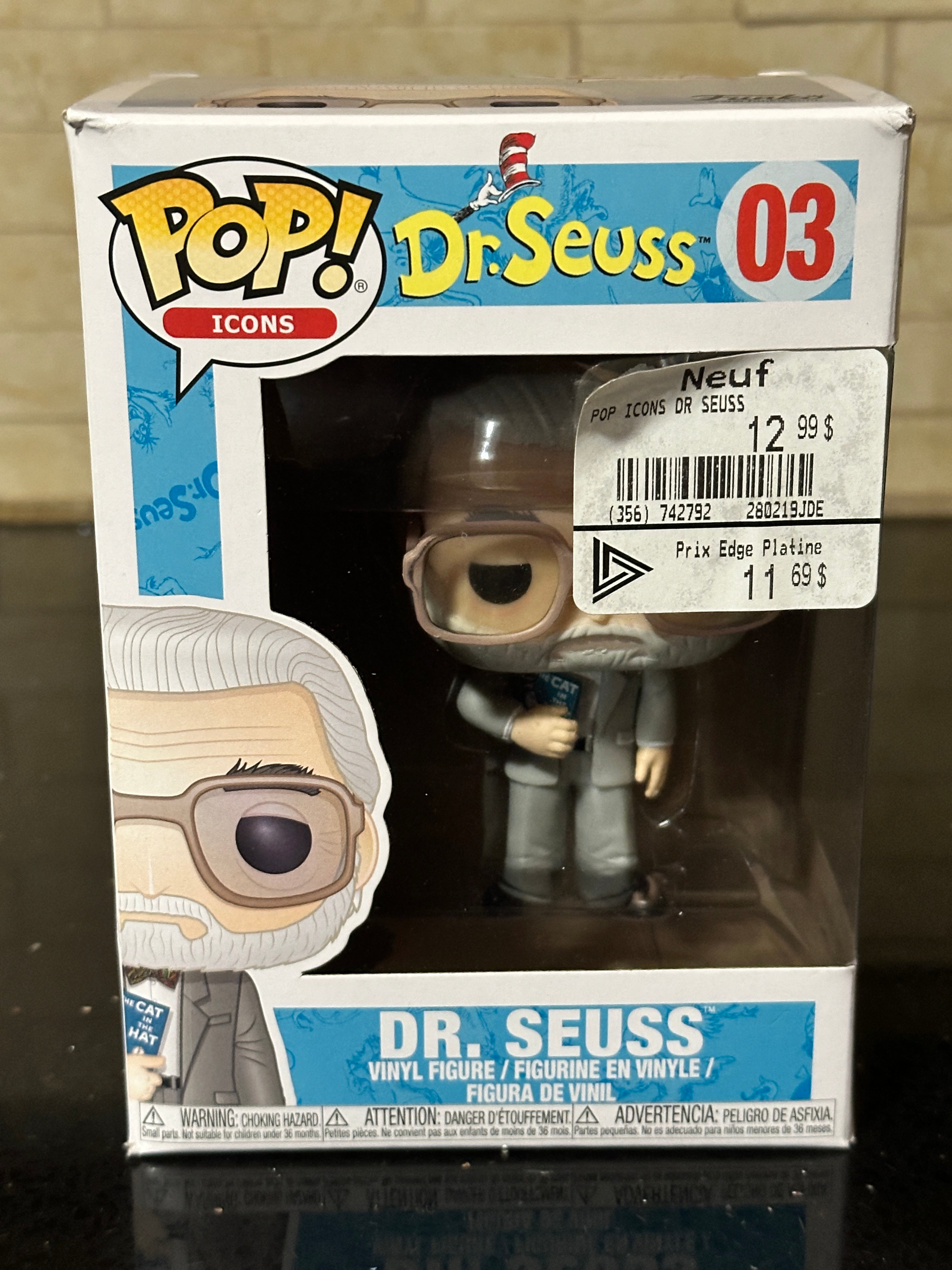 Dr. Seuss PoP! ICONS Cat in the hat Funko PoP! 03 Shelf wear + PoP pro ...